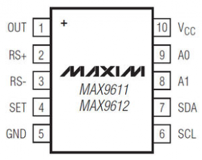 Sense integrated circuit amplifier / current Intersil