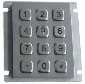 Vandal-proof keypad / waterproof / heavy-duty / 12-keys - 2.0 mm, 0.6 N ...